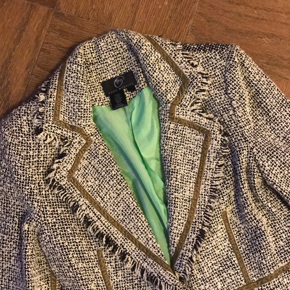 True Meaning | Jackets & Coats | True Meaning Tweed Fringe Blazer Nwot ...